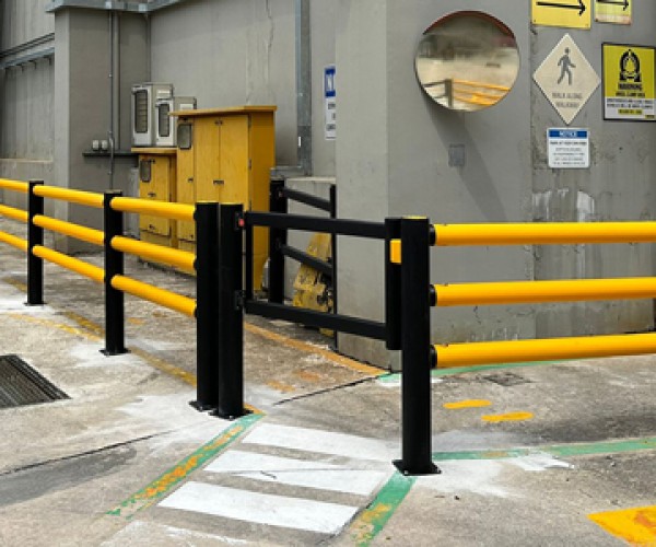 A-Safe iFlex Pedestrian 3 Rail & iFlex Swing Gate installation at ...